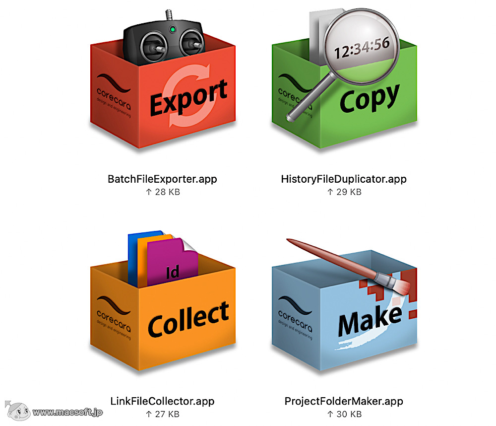 DTPHelper 6.9 - 配置画像の収集を含む、4つのDTP向け自動処理アプリの詰め合わせ - 新しもの好きのダウンロード