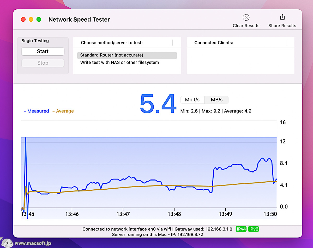 Network Speed Tester 2.1.4 - ローカルWi-Fiまたは有線ネットワークの転送速度を計測できる - 新しもの好きの ...