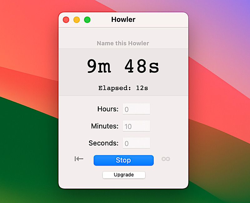 Howler Timer 1.6.3 - 時間になると狼の遠吠えで知らせてくれるタイマー - 新しもの好きのダウンロード