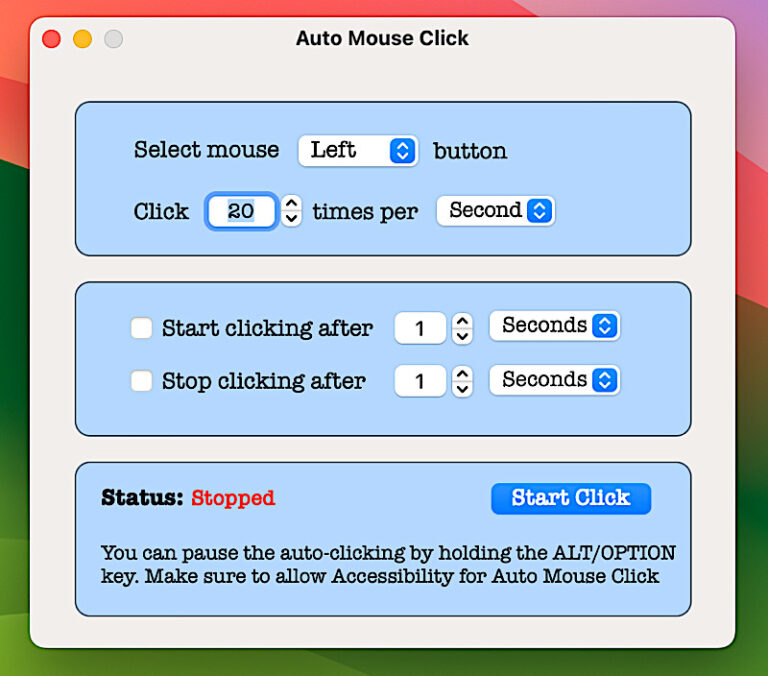 Auto Mouse Clicker & Hold 1.6 - マウスを自動でクリックさせるアプリ - 新しもの好きのダウンロード